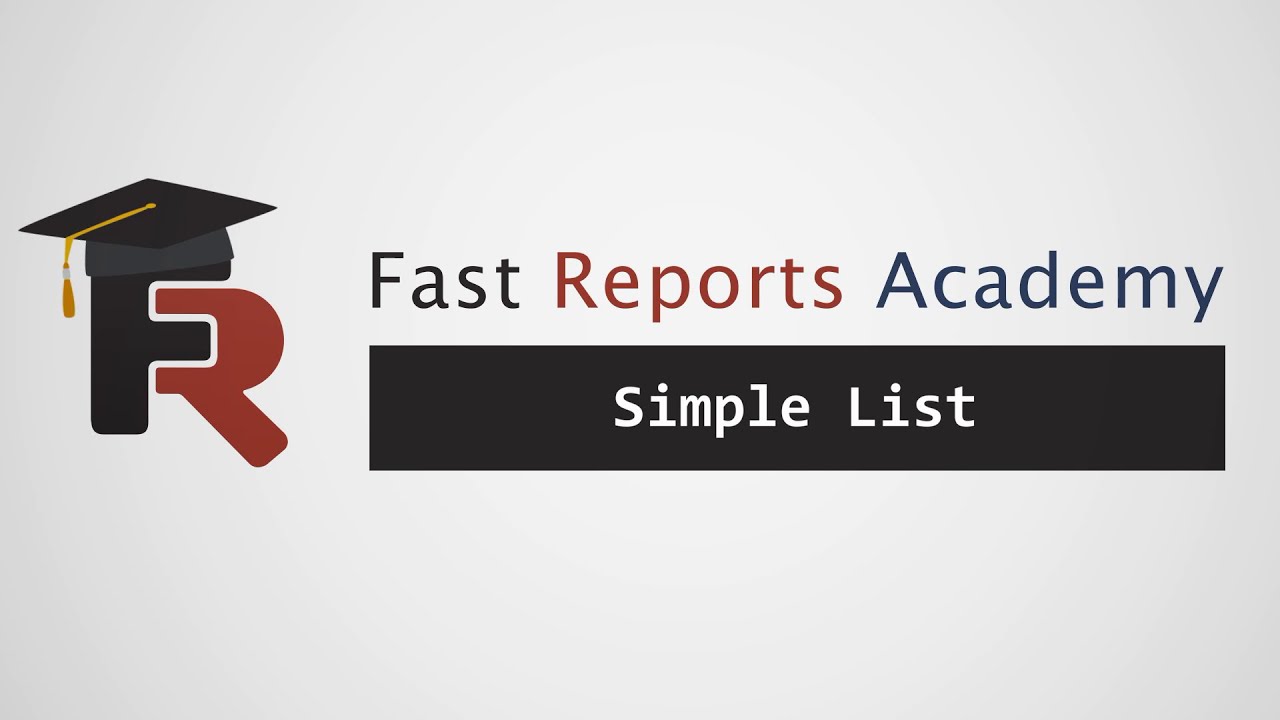 FastReport .NET Demo: Simple List