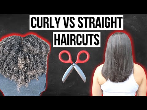 CURLY VS STRAIGHT HAIR CUTS | HOW TO CUT CURLY HAIR | Keke Kurly