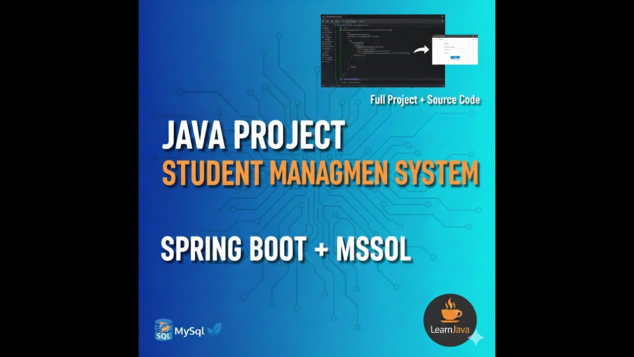 Java Project - Student Management System | Part 1 (Java + Spring Boot + MySQL)