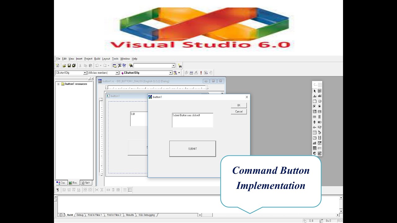 Microsoft Visual C++ 6.0 Programming | Chapter 2 - Command Button Implementation | For Beginners