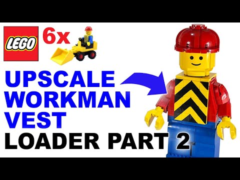 Up-scaled Lego Mini Loader Part 2: Workmans Vest - (Set 607)