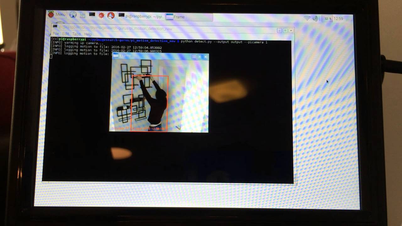 Motion detection and home surveillance using OpenCV and the Raspberry Pi