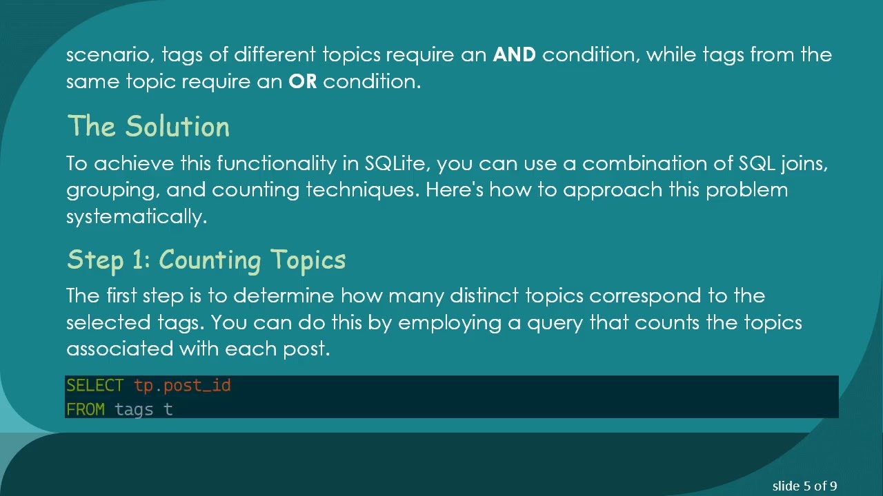 How to Effectively Select Data from a Table in SQLite Using Multiple Conditions