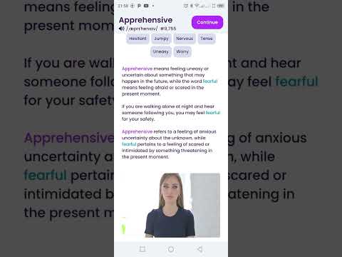 The meaning of the word Apprehensive in English.