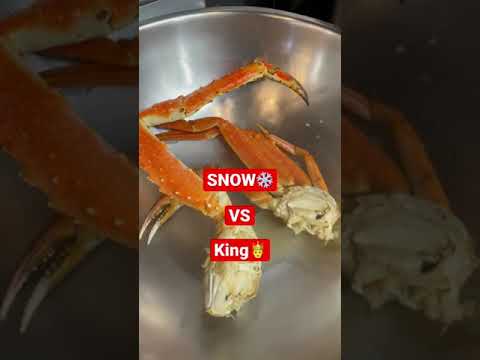 Alaskan Snow VS Alaskan King Crab Legs ❄️ vs 🤴#seafood #frozen #ship #dmv #viralvideos