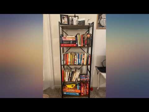 Haton Bookshelf, 5 Tier Industrial Rustic Wood Bookcase, Modern Standing Metal review