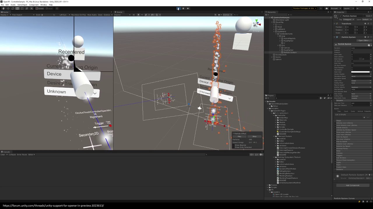 Testing Unity OpenXR