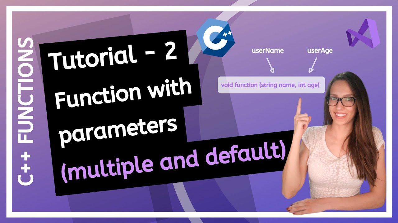 C++ FUNCTIONS (2025) - What is function parameter/argument (multiple, default) PROGRAMMING TUTORIAL