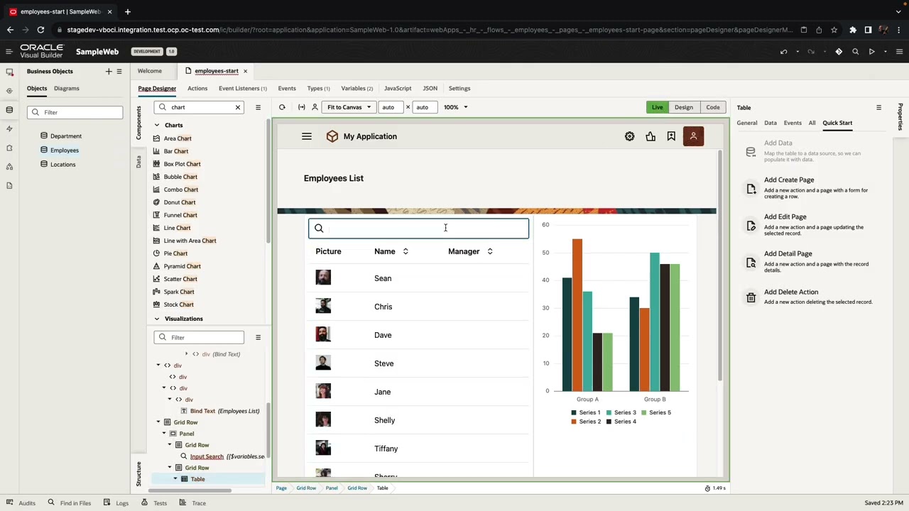 Oracle Visual Builder - An Overview Demo