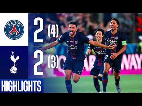 PSG - Tottenham résumé vidéo du match. Le PSG remporte la Supercoupe d'Europe