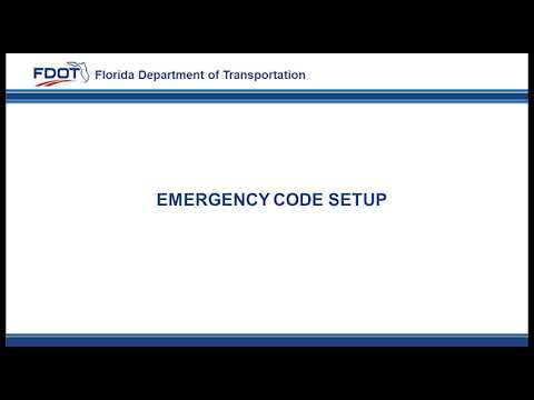 Chapter 5 - Emergency Code Setup