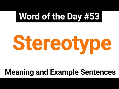 Stereotype - Meaning and Example Sentences | Vocabulary | English with JP Sir