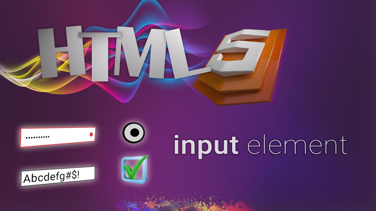 HTML for beginners 35: HTML input element