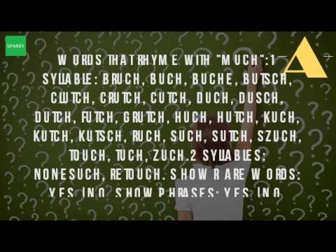 What Rhymes With Much That Is A Word?