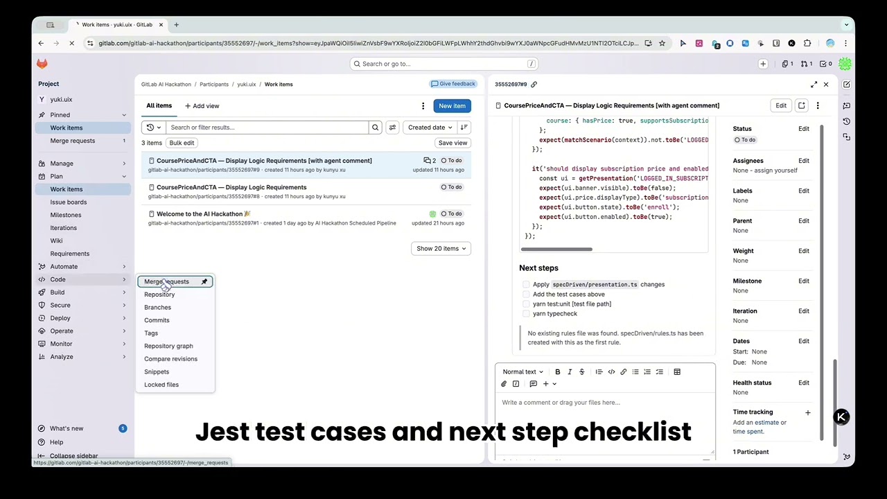 Spec-Driven Scenario Updater — GitLab AI Hackathon 2026