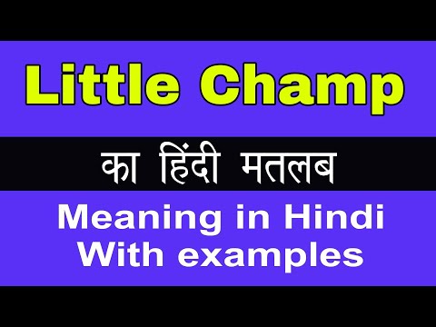 Little Champ Meaning in Hindi/Little Champ का अर्थ या मतलब क्या होता है