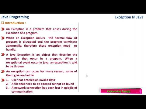 Exception – Java Programming
