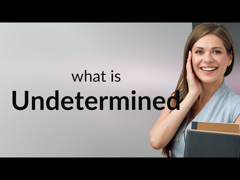 Undetermined — UNDETERMINED meaning