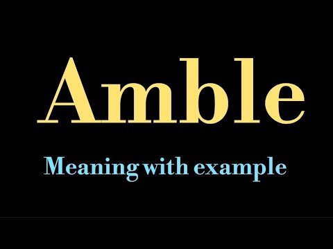 Amble meaning l meaning of amble l amble ka matlab Hindi mein kya hota hai l vocabulary