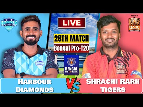 🛑 Harbour Diamonds vs Rarh Tigers Live Score 🛑 HD vs RT Match 28 🛑 Bengal Pro-T20 League 2025