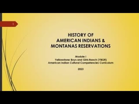 History of American Indians & Montana Reservations