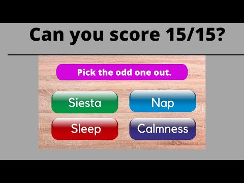 Odd one out quiz | English vocabulary test|Can you pass | Competative english MCQ