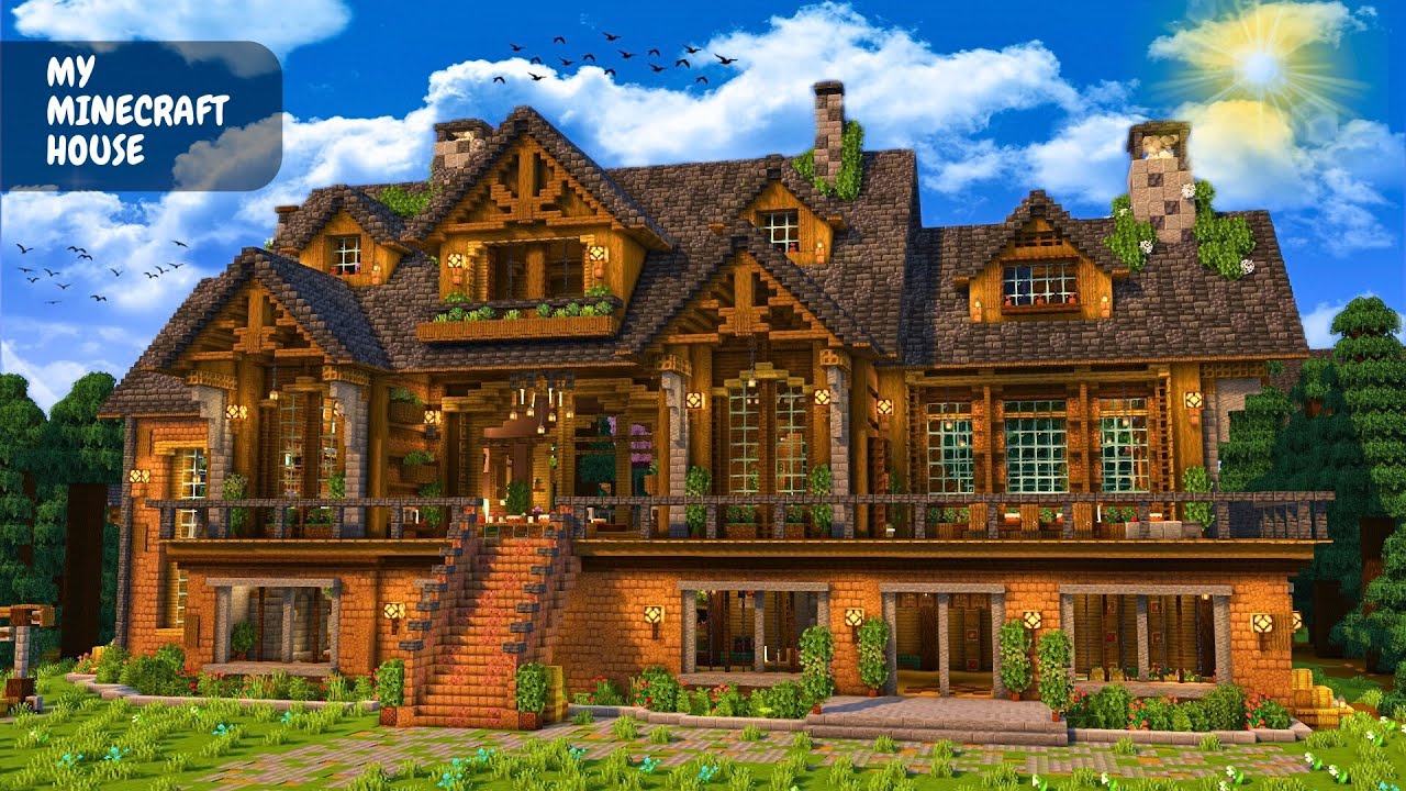 Minecraft: How to Build a Ultimate Wooden Mansion | Tutorial - Minecraft Builders