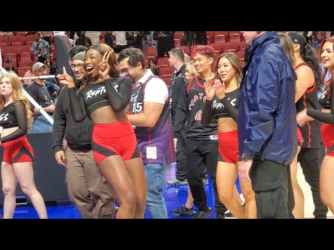 CHEERLEADERS Pose for Pics with Excited Basketball Fans - October, 2022