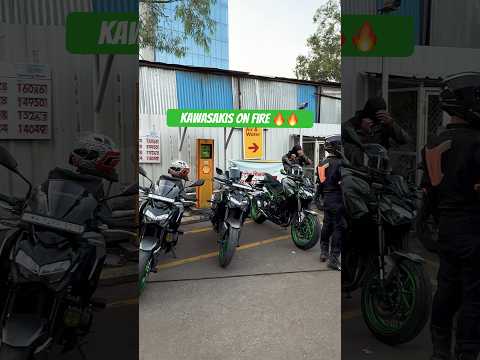 Kawasaki Squad Unleashed 💚 Z900 vs ZX6R vs ZX10R vs Ninja 1000 - Which would you ride? 🔥 #kawasaki