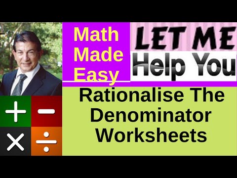 Rationalise the Denominator Worksheets