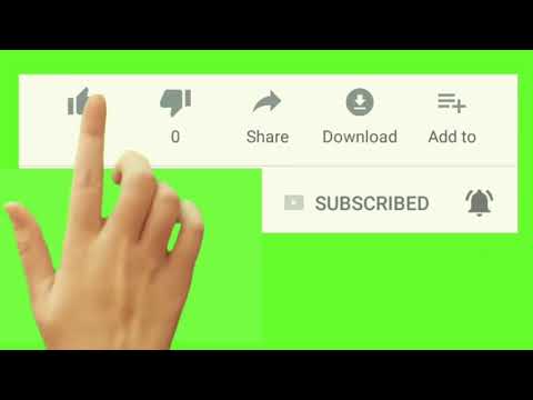 Subscribe, like, share, green screen video effect