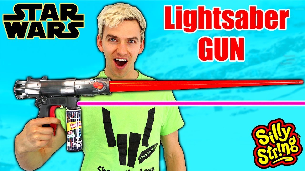 STAR WARS LIGHTSABER GUN MOD!! (SILLY STRING)