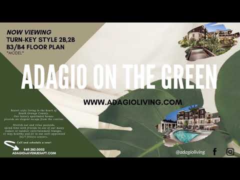 Luxury Apartments / Adagio On The Green/ 2 Bed 2 Bath B3 Floor Plan/ Mission Viejo