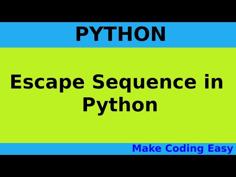 Escape Sequence in Python