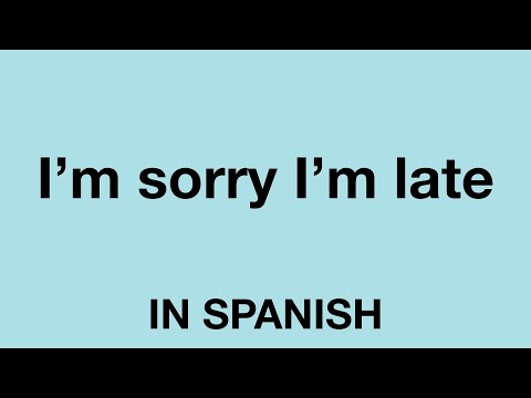 How To Say (I'm sorry I'm late) In Spanish