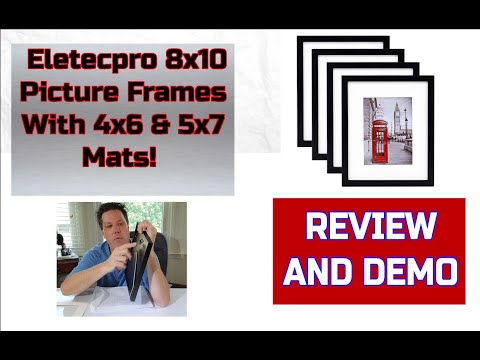 Super Nice 8X10 Picture Frame Set by Eletecpro With 4x6 and 5X7 Mats