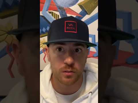 Mens RVCA flat brim hat