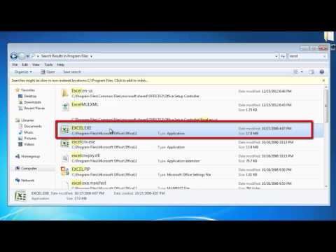 How to open Excel 2007 in Safe Mode