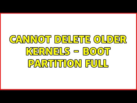 Cannot delete older kernels - boot partition full