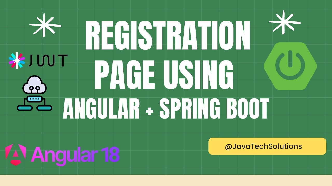 Angular 18 + Spring Boot 3 Registration Page Tutorial - Step by Step