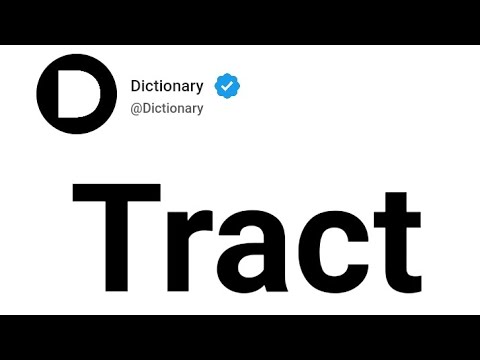 Tract Meaning In English