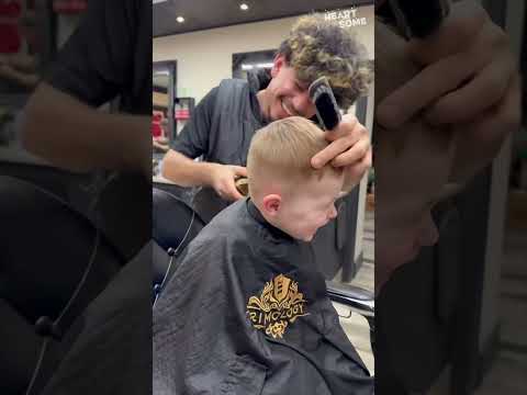 Little Boy's Giggles Take Over the Barber Shop