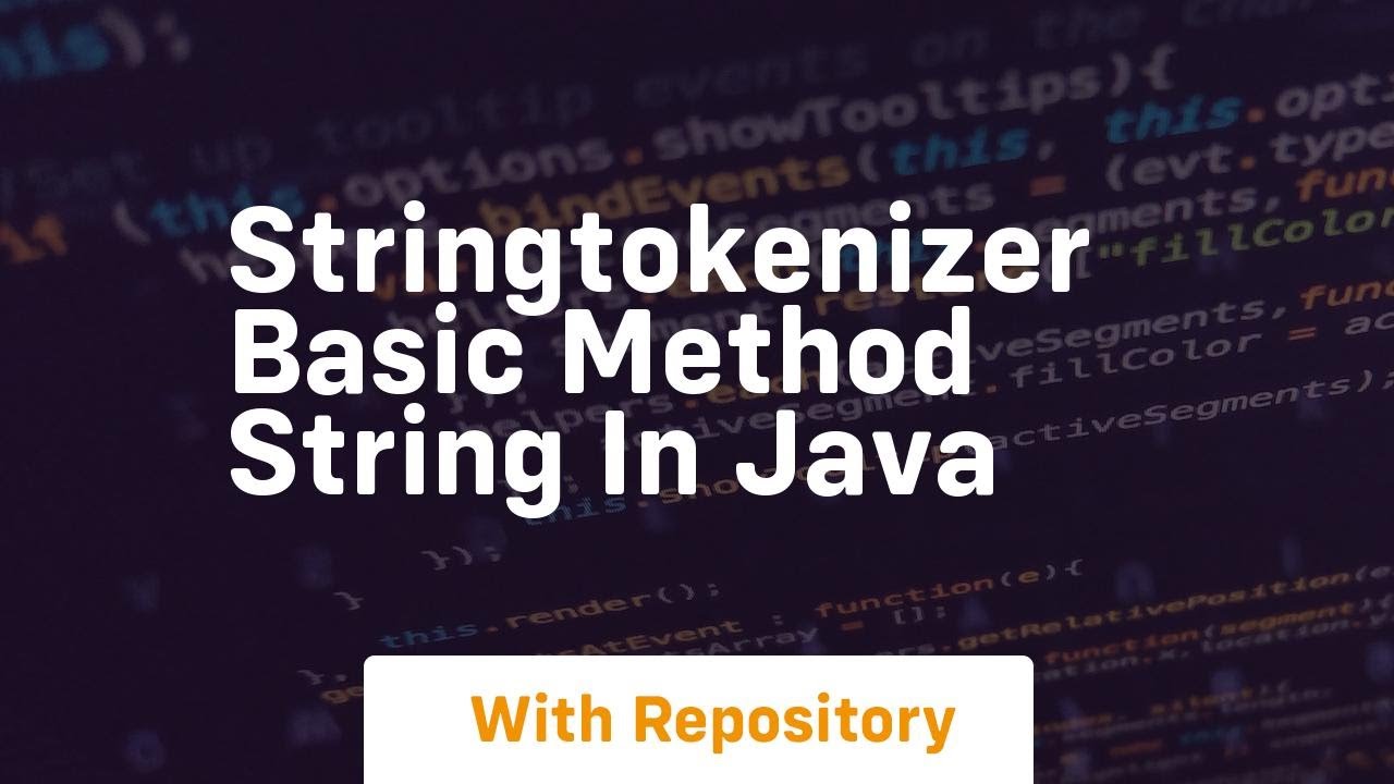 stringtokenizer basic method string in java