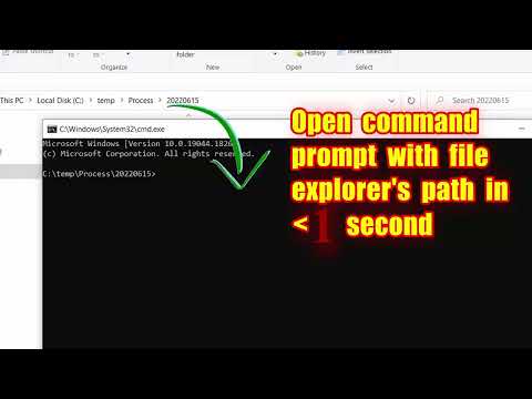 How to quickly open command prompt with Windows file explorer path. Faster than clicking a button.