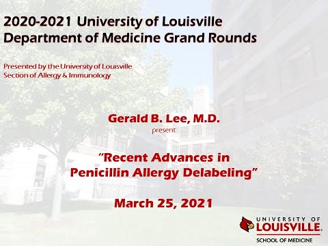 UofL Dept. of Medicine Grand Rounds: Dr. Gerald Lee