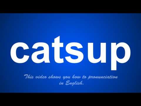 the correct pronunciation of catsup in English.