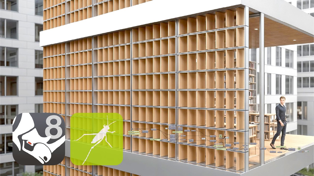 Grasshopper Rhino louvered Facade Parametric Design Script And Tutorial + ReRenderai