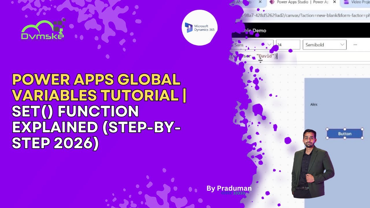 Power Apps Global Variables Tutorial | Set() Function Explained (Step-by-Step 2026)