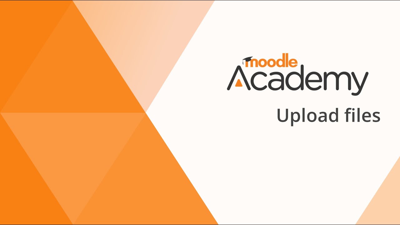 Upload files into Moodle