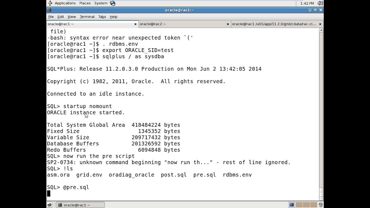Manual DataBase Creation